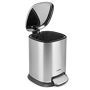 Polder 5-Liter Stainless Steel Step Can with 50 liner bags