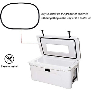 6 ft Cooler Lid Gasket Replacement Compatible with Yetii RTIC 20qt or 45qt Coolers