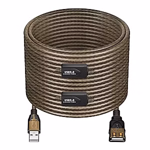 GGMTY 75 FT USB Extension Cable, USB 2.0 Type A Male to A Female Active Repeater Extension Cable 75 ft, High Speed 480 Mbps