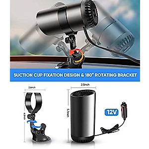 Car Heater - Portable Windshield Defogger and Defroster - 12 V 12.5A Auto Fast Heating Cooling Fan - Safe Efficient Fast - for Easy Defrost and Demist Removal