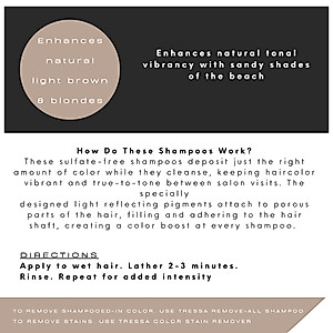 Watercolors Semi Permanent Color Depositing Shampoo. Sulfate & Paraben Free to Maintain & Enhance Hair Color 8 fl oz - WET SAND