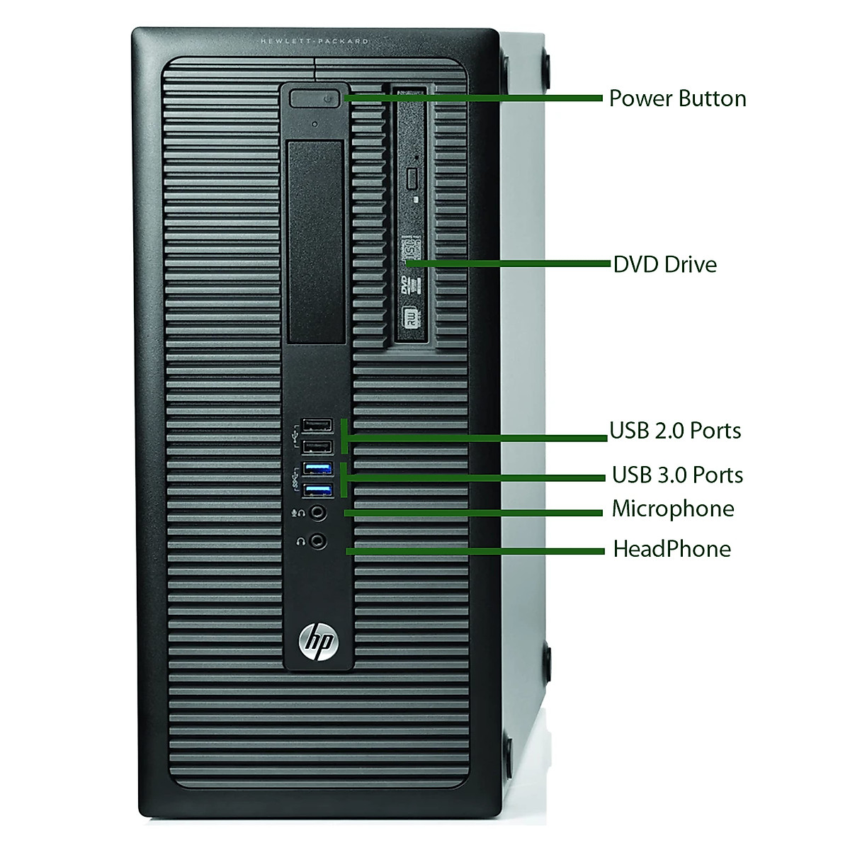 HP EliteDesk 800 G1 Tower Computer Desktop PC, Intel Core i7 3.4GHz Processor, 16GB Ram, 128GB M.2 SSD, 2TB HDD, WiFi & Bluetooth, Wireless Keyboard and Mouse, Windows 10 Pro (Renewed)