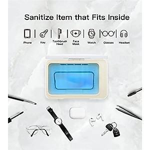 UV Light Sanitizer Box Kill Rate up to 99.99% Mosalogic Portable Phone Sanitizer Cleaner Wireless Charger for iPhone Samsung Smartphone