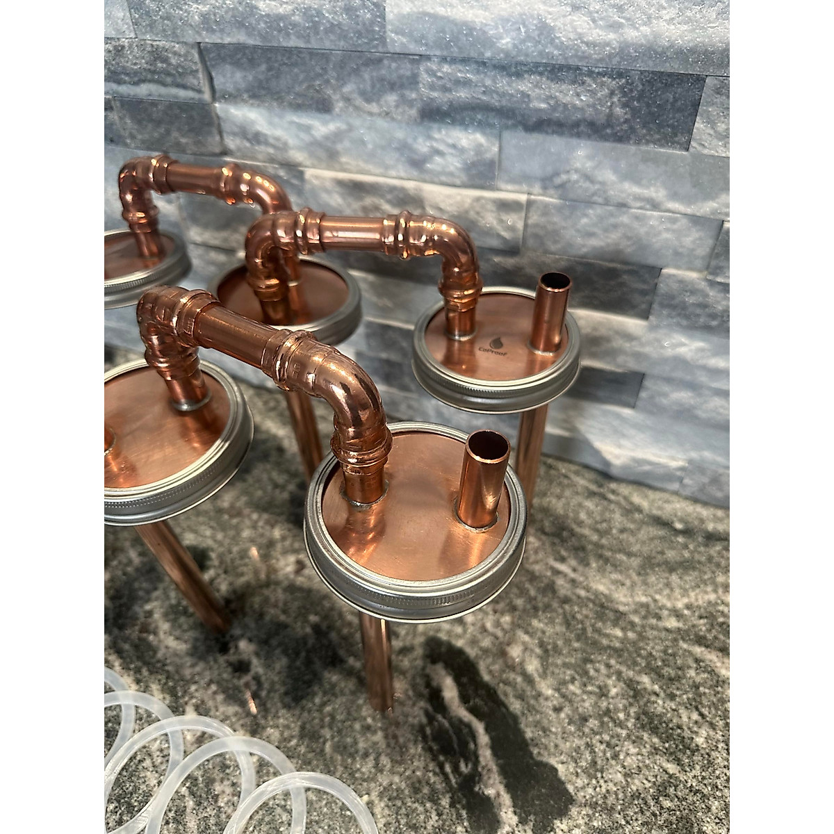 1/2”Tandem Mason Jar Thumpers Wide Mouth Jars 6 Way Distillation Moonshine #A27