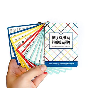 Photography Cheat Sheet Cards (Set of 2 Decks) - DSLR Camera Photography and Composition/Lighting Sets - Plastic Reference Cards | Snap Happy Mom (Bright)