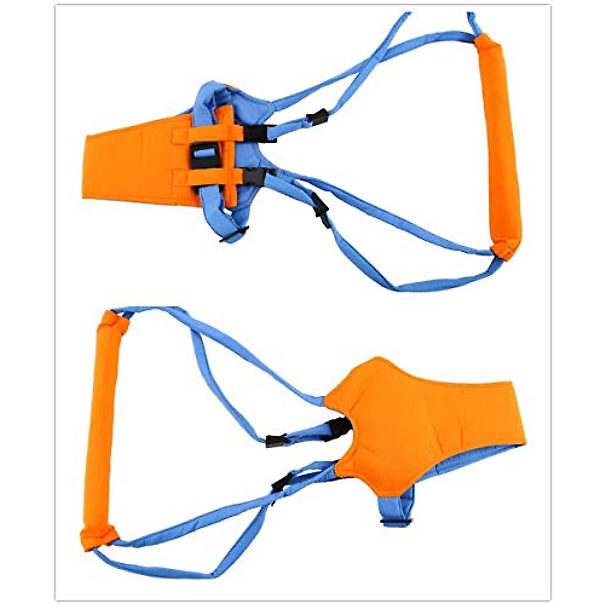 Toddler Baby Walking Harness Assistant Belt Kids Handheld Learning Walk Helper Support Trainer Tool (Baby Walking Harness - Blue Orange, 6-14 Months)