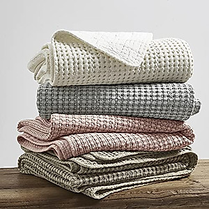 Levtex Home - Mills Waffle - King Bedspread Set - Taupe Cotton Waffle - Bedspread Size (122 x 106in.), Sham Size (36 x 20in.)