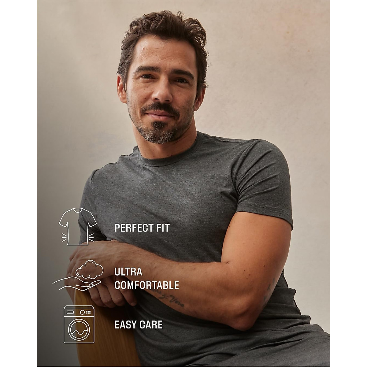 True Classic Tees | Premium Fitted Men's T-Shirts | Crew Neck | Classic 5-Pack | X-Large