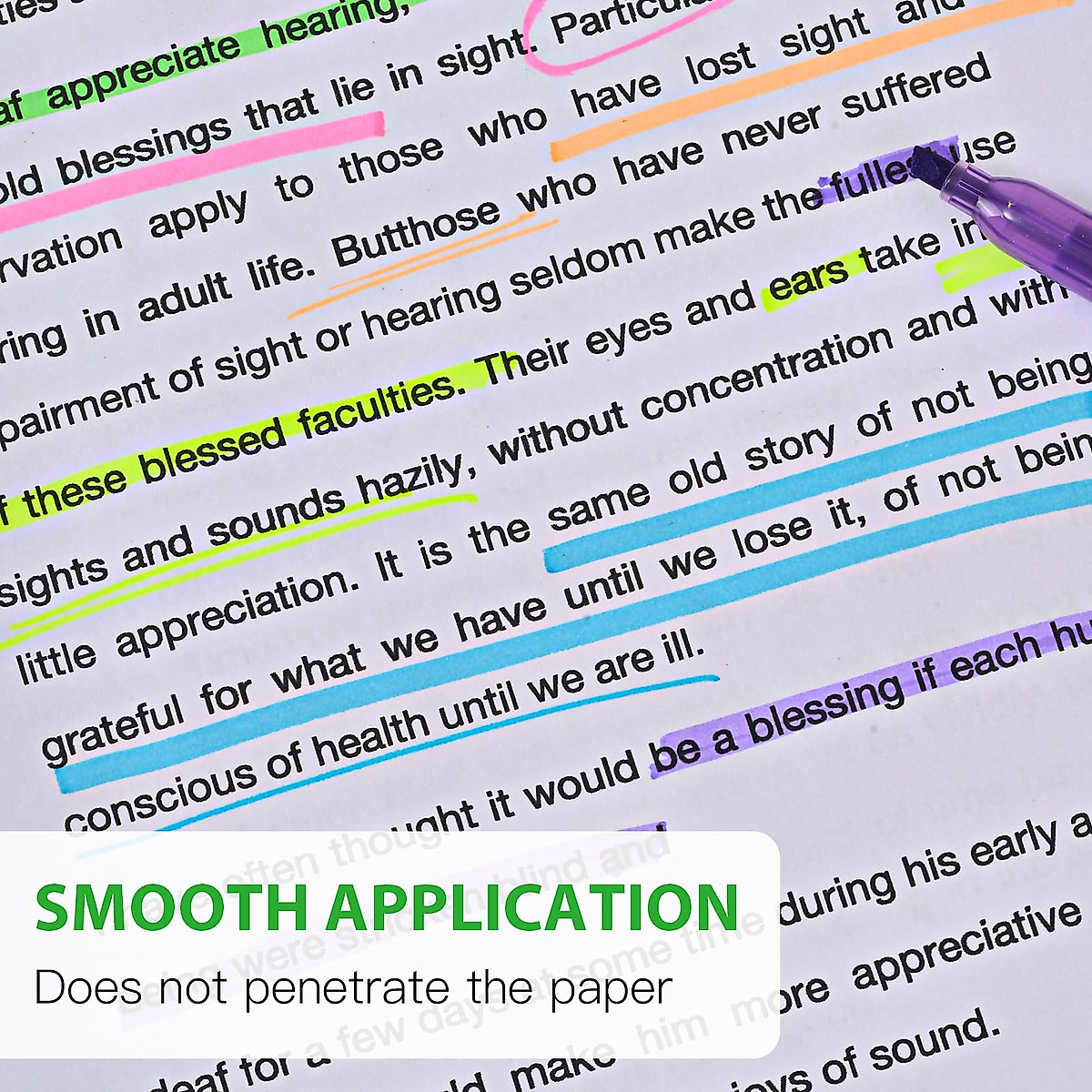 Highlighter - 100 pack color highlighter, color transparent visible fluorescent pen shell, wide chisel point mark, fluorescent pen, school, office