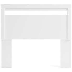 Signature Design by Ashley Flannia Modern Panel Headboard ONLY, Full, White