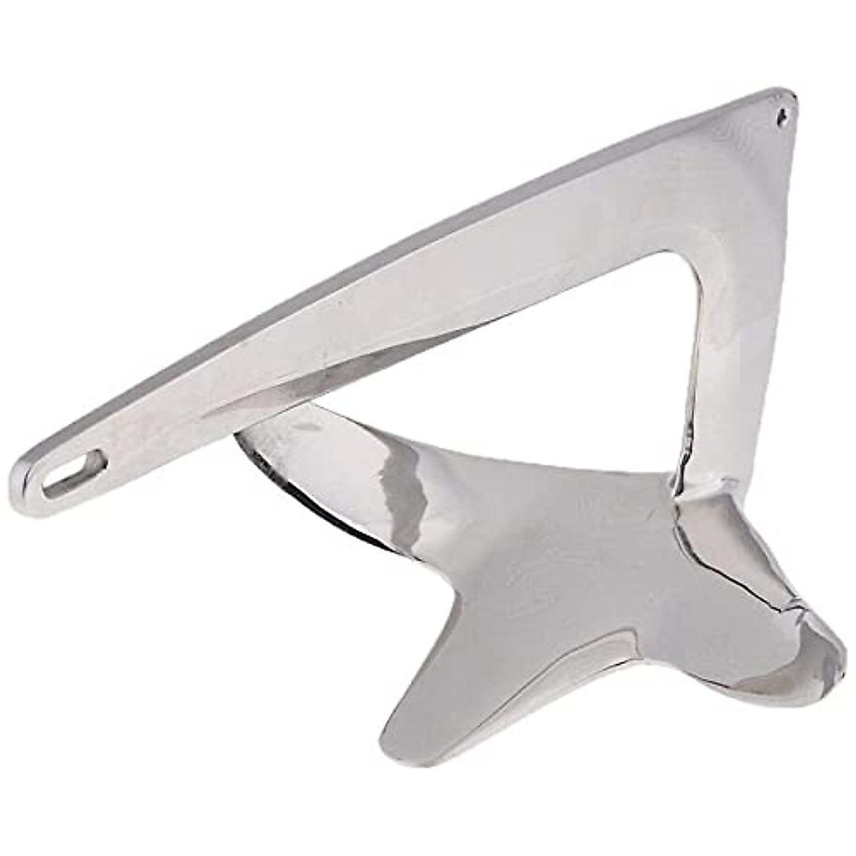 ISURE MARINE 4.4lb(2kg) Stainless Steel Bruce Style Claw Force Boat Anchor Heavy Duty Marine Grade Polished