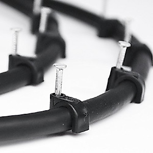 QualGear 6mm Cable Clips, Black, 100 Pack, CC2-B-100-P