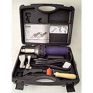 Weldy 1600W Professional Hot Air Equipment Hot Blast Torch Overlap Air Welding Gun Welder Pistol Tool Hot Air Gun, 120V and Flat Nozzle, Perfect for Welding Tpo Roofing Membrane, DIY Tool