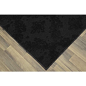 Garland Rug Charleston 6 ft. x 9 ft. Area Rug Black