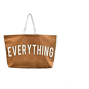 EVERYTHING CANVAS TOTE BAG (TAN), X-Large