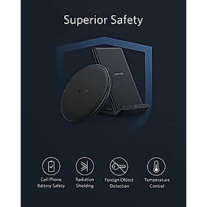 Anker Wireless Chargers Bundle, PowerWave Pad & Stand Upgraded, Qi-Certified, Fast Charging iPhone 12, 12 Mini, 12 Pro, Max, SE, 11, 11 Pro, 11 Pro Max, Xs Max, Galaxy S20, Note 10 (No AC Adapter)