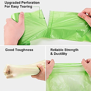 Small Trash Bags 4-6 Gallon, Inwaysin 200 Count Biodegradable Trash Bags 4 Gallon, Extra Strong Small Garbage Bags Unscented, Size Expanded, Green, for Bathroom Bedroom Office Kitchen Trash Can