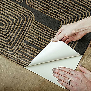 RoomMates RMK12213PL Nikki Chu Black and Metallic Gold Zulu Signature Peel and Stick Wallpaper