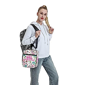 UTtitr Insulated Lunch Bag Who Loves Axolotls Reusable Lunch Box Portable Leak-Proof Lunch Container Meal Prep Organizer Cooler Bag With Bottle Holder For Men Women Work Friends Picnic Hiking Camping