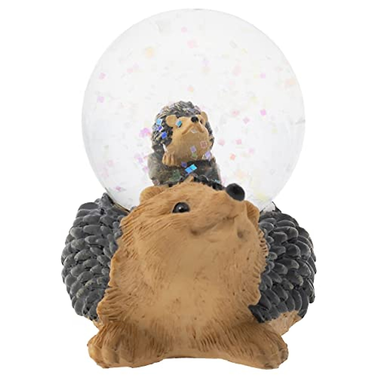 Elanze Designs Mommy and Baby Hedgehog Figurine 45MM Glitter Snow Globe Decoration