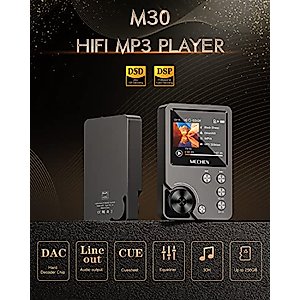MP3 Player, MECHEN Lossless DSD High Resolution Portable Digital Audio Music Player with 64GB Memory Card, HiFi Lossless Audio Player，Support up to 256GB