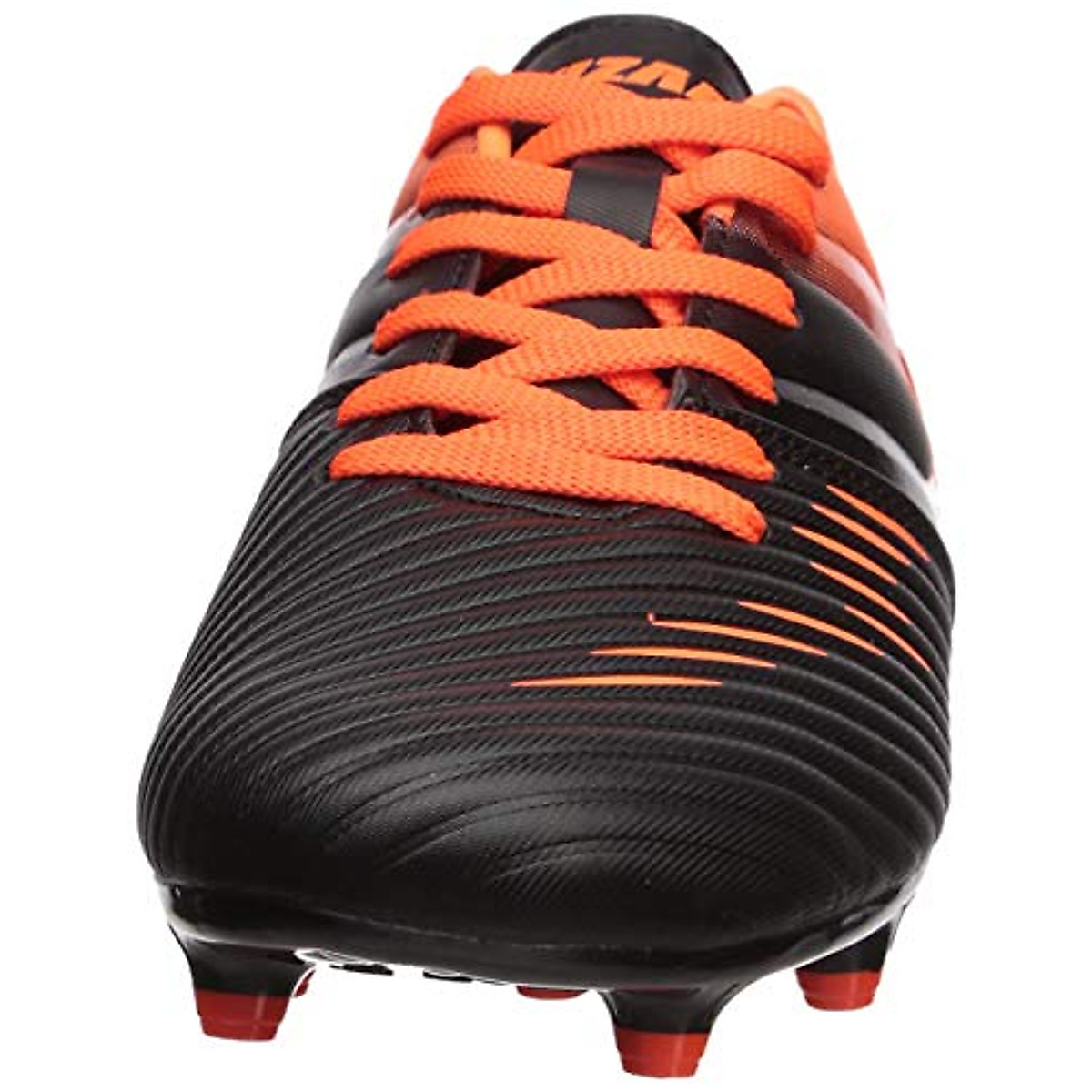 Vizari Liga FG Soccer Shoes for Kids, Firm Ground Outdoor Soccer Shoes for Kids (8, Black/Orange)