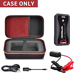 ANKHOH Carrying Case Compatible with NEXPOW Car Jump Starter, Fits for 1500A Peak 12800mAh Battery Starter Q10S/ T11F, Portable Storage Box for Car Battery Charger and Jumper Cables(Case ONLY)