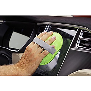 Glart 43PP Microfibre Hand polishing Sponge Set of 3, 130x25 mm, Wax applicator pad for waxes, Polishes, Paint Cleaner, car Polish, Instead of polishing Machine