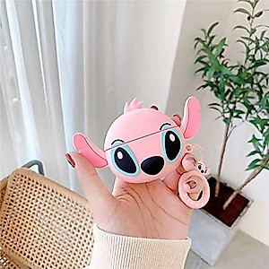 COCOMII Cartoon Case Compatible with AirPods Pro - Silicone, Slim, Matte, Cute Funny Animated, Anxiety & Stress Relief, Keychain Ring, Fingerprint Resistant, Anti-Scratch, Shockproof (Angel Face)