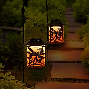 Solar Lantern Lights Outdoor, Dragonfly Waterproof Metal Hanging Solar Lights Decorative for Garden, Patio, Courtyard and Tabletop (Dragonfly)
