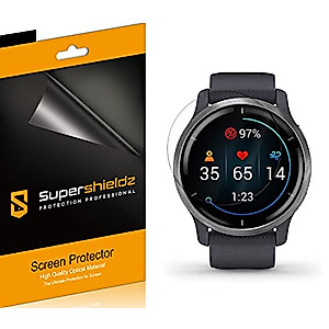 (3 Pack) Supershieldz Designed for Garmin Venu 2 / Venu 2 Plus Screen Protector, (Full Coverage) High Definition Clear Shield (TPU)