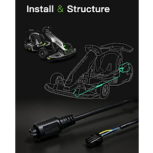 stio Frame Spring Wire Compatible with Ninebot by Segway Go Kart Kit Gokart PRO Refit Smart Scooter Replacements Frame Spring Line GoKart Original Accessories
