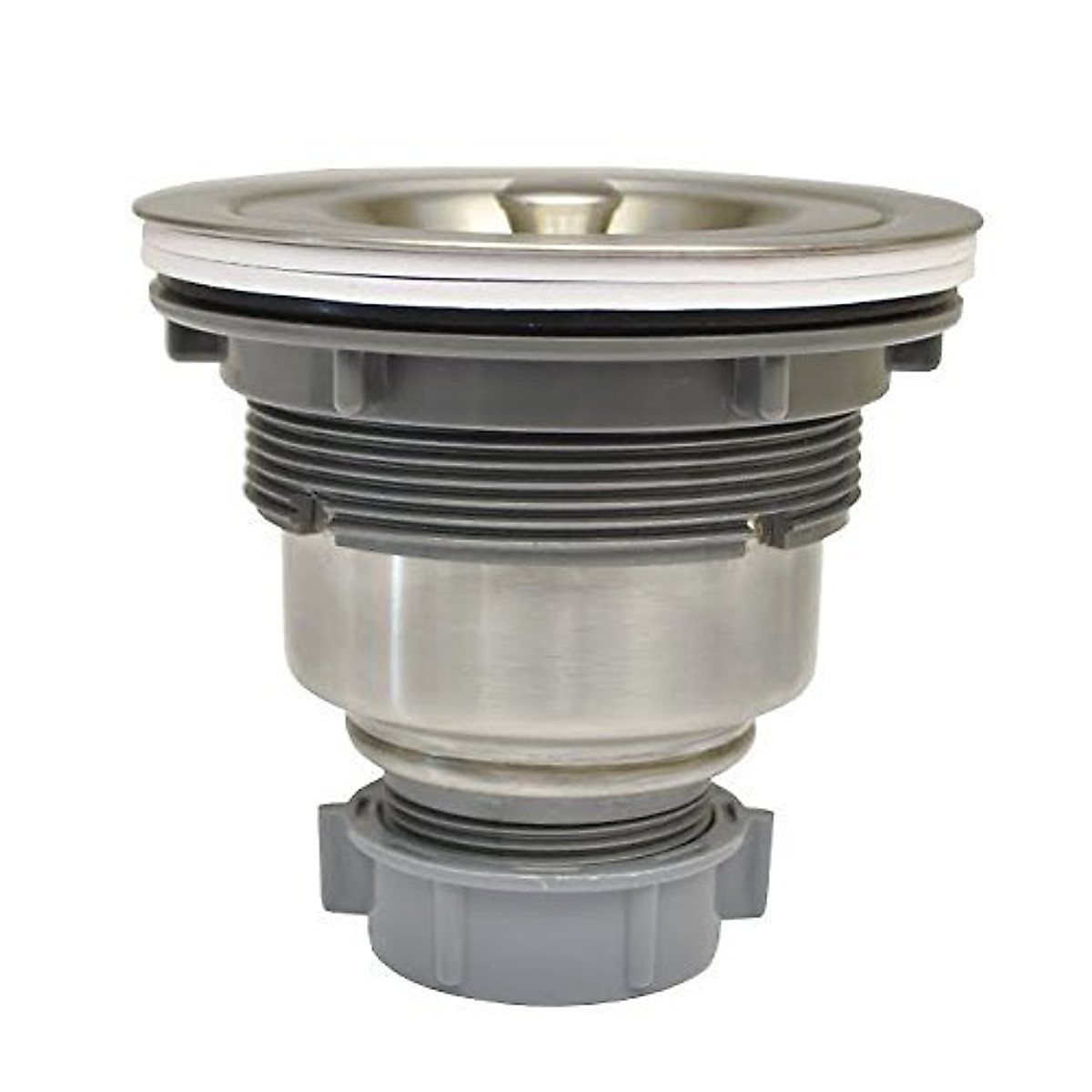 Coflex Extra Deep Cup Sink Basket Strainer with Sealing Lid, 304 Stainless Steel, Brushed Nickel Finish