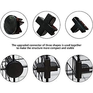 C&AHOME Wire Cube Storage, Wire Grids Organizer Unit with Large and Small Dividers, Metal C Grids Shelving, Storage Bins, Ideal for Closet Cabinet, Bedroom, Living Room, Office, Dormitory, Black