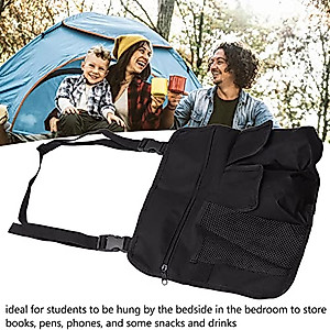 Mothinessto Chair Side Pocket Organizer, Camping Chair Hanging Bag Adjustable Portable Waterproof Keep Tidy for Camping Chairs(Black)
