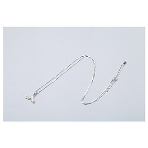 WRISTCHIE Sterling Silver Jewelry Mermaid Tail Fish Pendant Necklace 18"+2" (Silver)