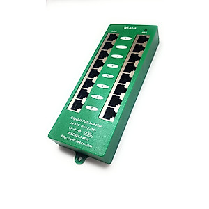 PoE Texas AT-8-56v120w | Gigabit 8 Port Active 802.3at Power Over Ethernet Injector | with 56 Volt 120 Watt Power Supply