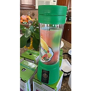 Portable Blender Mixer,Personal Juicer,Smoothies and Shakes Blender,HandCup Fruit Machine Blender 380 ML (Blue, Pink, Purple & Pink Color available) (Green)