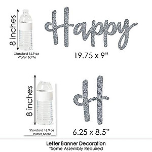 Big Dot of Happiness We Still Do - 25th Wedding Anniversary - Anniversary Party Letter Banner Decoration - 36 Banner Cutouts and Happy Anniversary Banner Letters