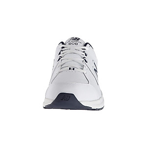 New Balance Men's 608 V5 Casual Comfort Cross Trainer, White/Navy, 11 X-Wide