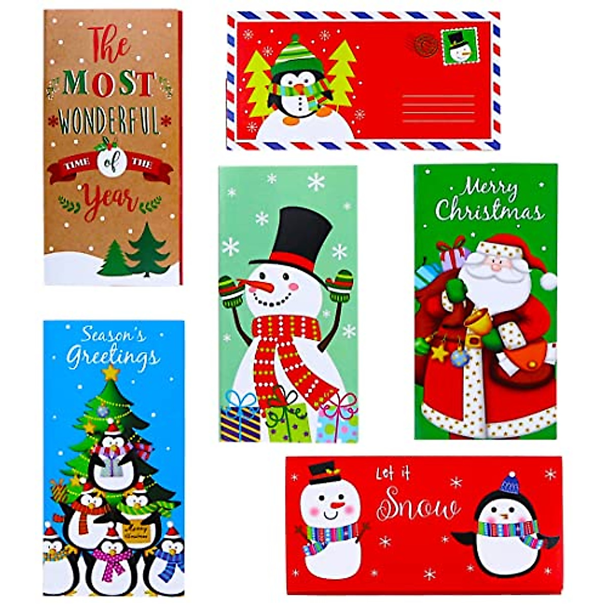 Iconikal Christmas Gift Card/Money Holders and Envelopes, 30-Count