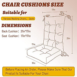 Focuprodu Rocking Chair Cushions.Soft Chair Cushions for Indoor/Outdoor A Variety of Rocking Chairs. Double Non-Slip Design Chair Cushions are Suitable for Patio, Garden. (Plush-Burgundy)