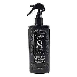 Pinnacle Black Label Suede-Soft Alcantara Protectant, 8 oz. Spray Bottle, Automotive Micro-Suede & Alcantara Spill & Stain Protectant, Clear Finish, PBL-275