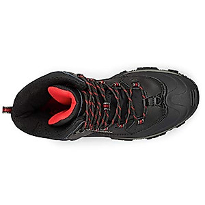 Columbia Men's Bugaboot III Wide Mid Calf Boot, Black, Bright red, 11.5 Wide US