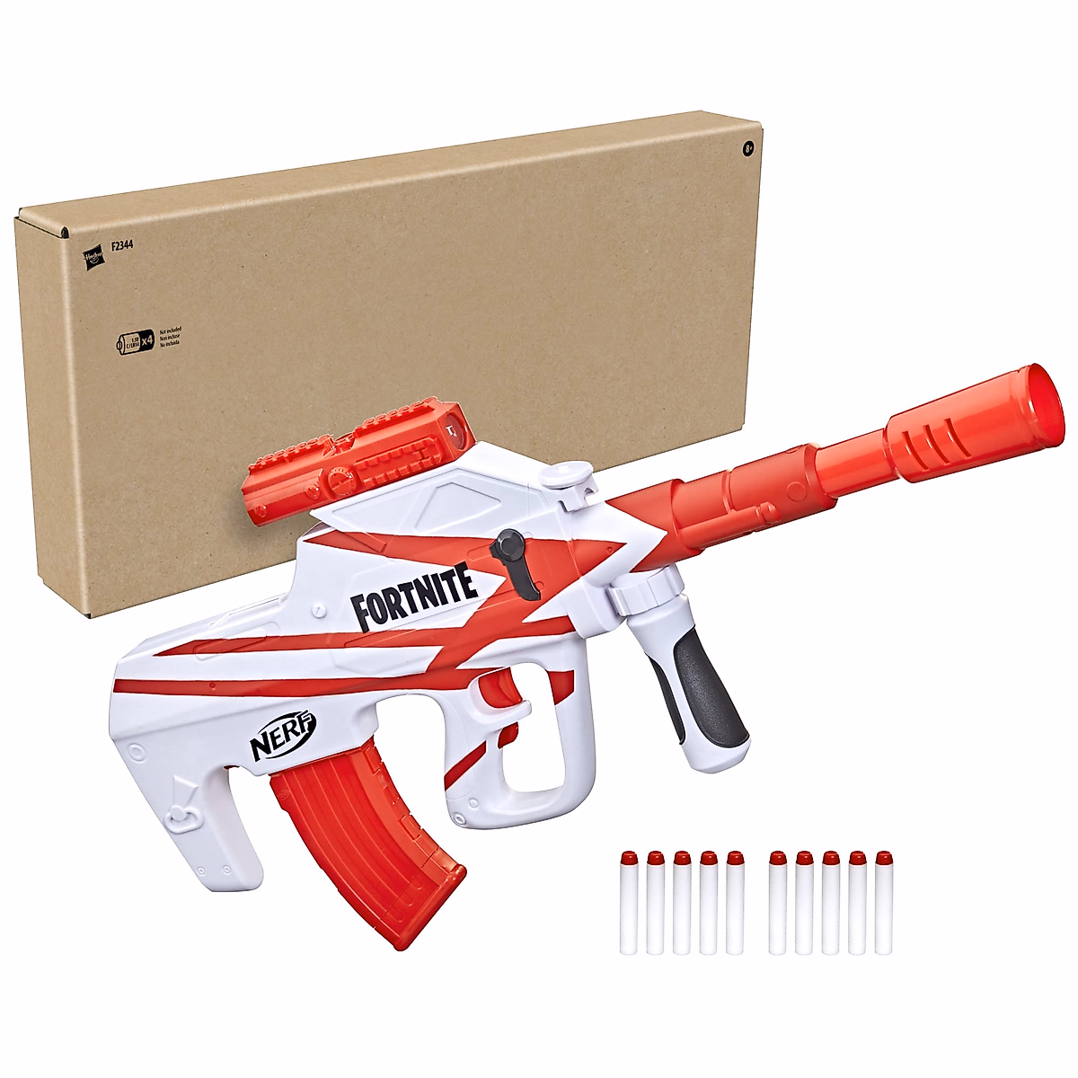 Nerf Fortnite B-AR Motorized Dart Blaster - Fortnite Converge Wrap, Motorized 10-Dart Blasting, 10-Dart Clip, 10 Official Elite Darts (Frustration-Free Packaging)