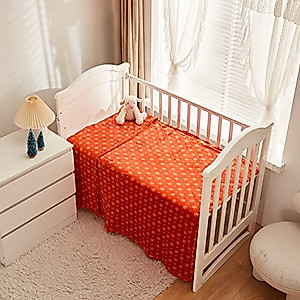 Joyreap Christmas Baby Blanket for Toddler Boys and Girls, Flannel Fleece Blanket Red n White Snowflake Design, Kids Bed Sofa Blanket for All Season - 27x39 inches