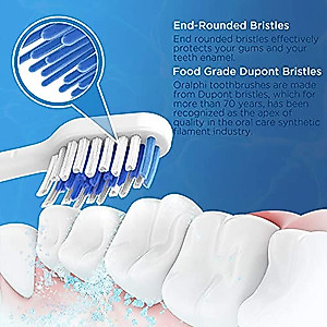 Toothbrush Replacement Heads for Waterpik Complete Care 5.0/9.0 (CC-01/WP-861), STRB-4WW, (4-Pack, White)