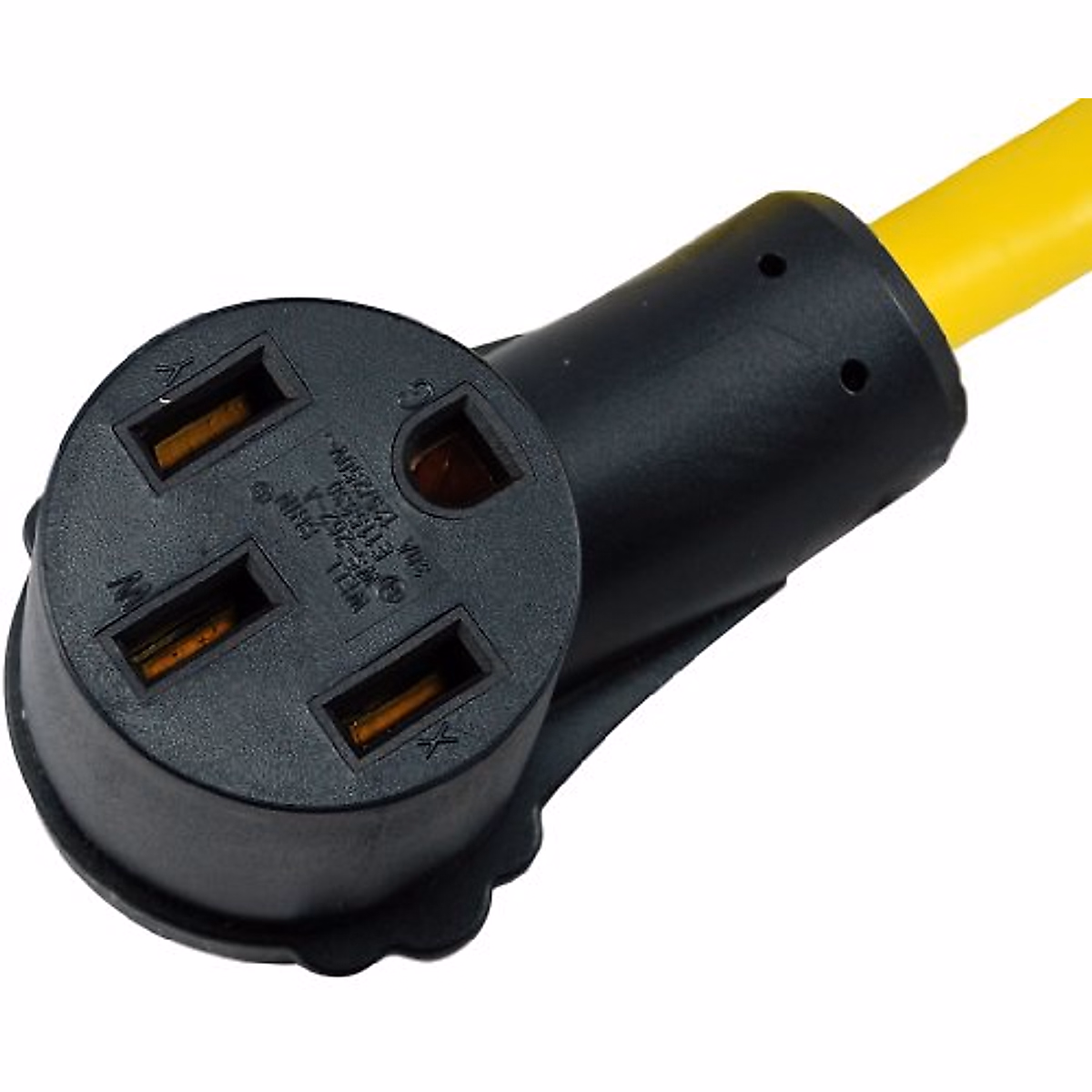 Conntek 14370, 30 Amp Standard RV Plug Pigtail Adapter to 50-Amp Straight Blade Connector