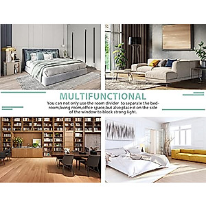 4 Panel, 6FT Room Dividers and Folding Privacy Screens, Freestanding Room Dividers with Steel Frame for Home Office Dorm Hotel Separation, Portable Wall Divider for Room Separation