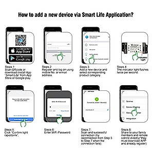 Smart Wifi Switch Relay, eMylo Wireless Remote Control WiFi Light Switch 90-250V One Channel Voice Control Outlet Timer Work with Alexa Google Assistant Smart Life App Via iphone Android 1 PACK